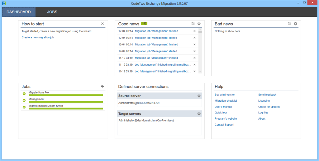 CodeTwo-Migrationssoftware jetzt mit Job-Funktion und neuem UI