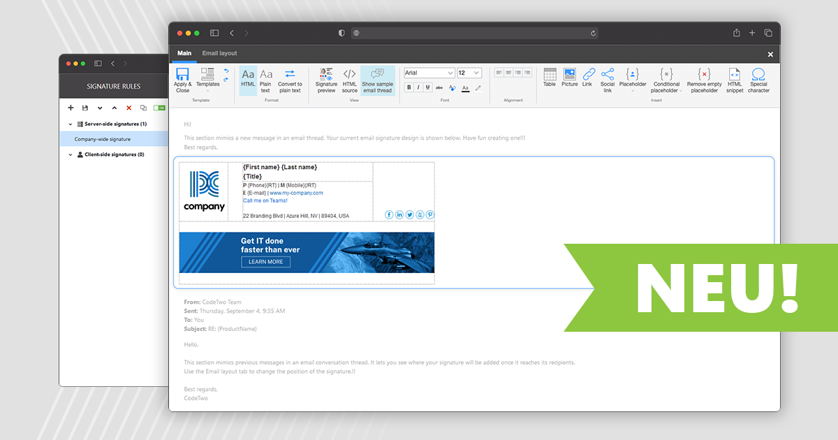 Völlig webbasierte Oberfläche für CodeTwo-Signaturen bald verfügbar