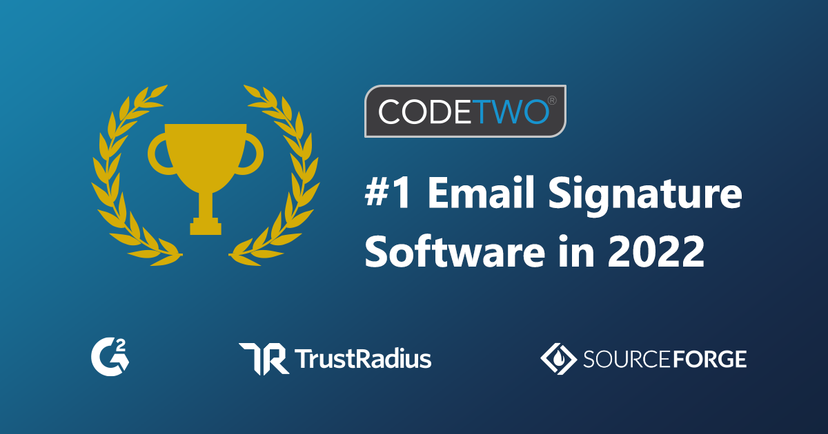 CodeTwo ist Signature Software Leader auf Bewertungsseiten
