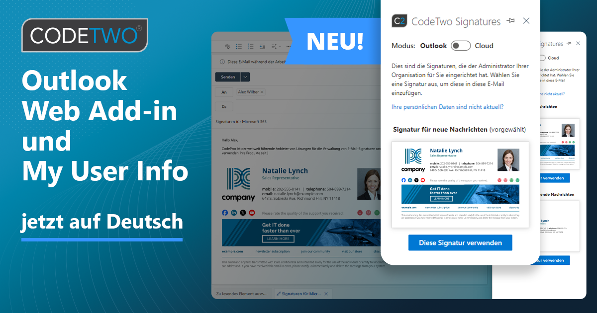 Outlook Web Add-in und My User Info – jetzt auf Deutsch!