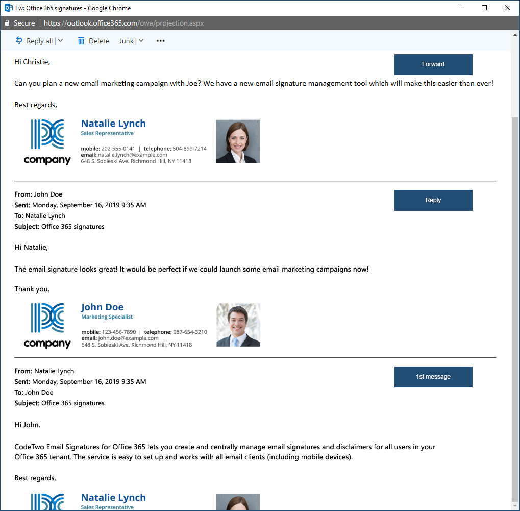 Software für die E-Mail-Signaturverwaltung in Office 365 | CodeTwo