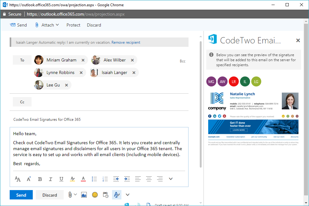 Software für die E-Mail-Signaturverwaltung in Office 365 | CodeTwo
